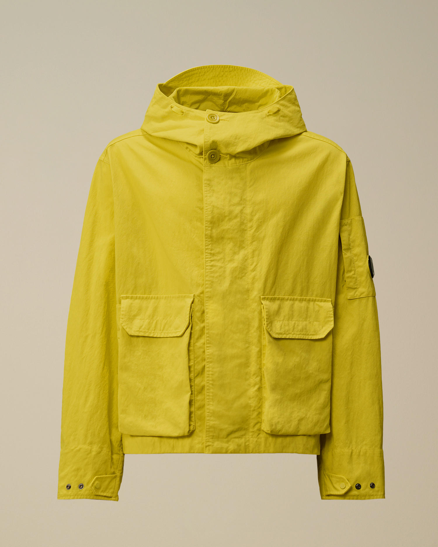 Yellow Twill Hooded Short Jacket | CPC KR Online Store