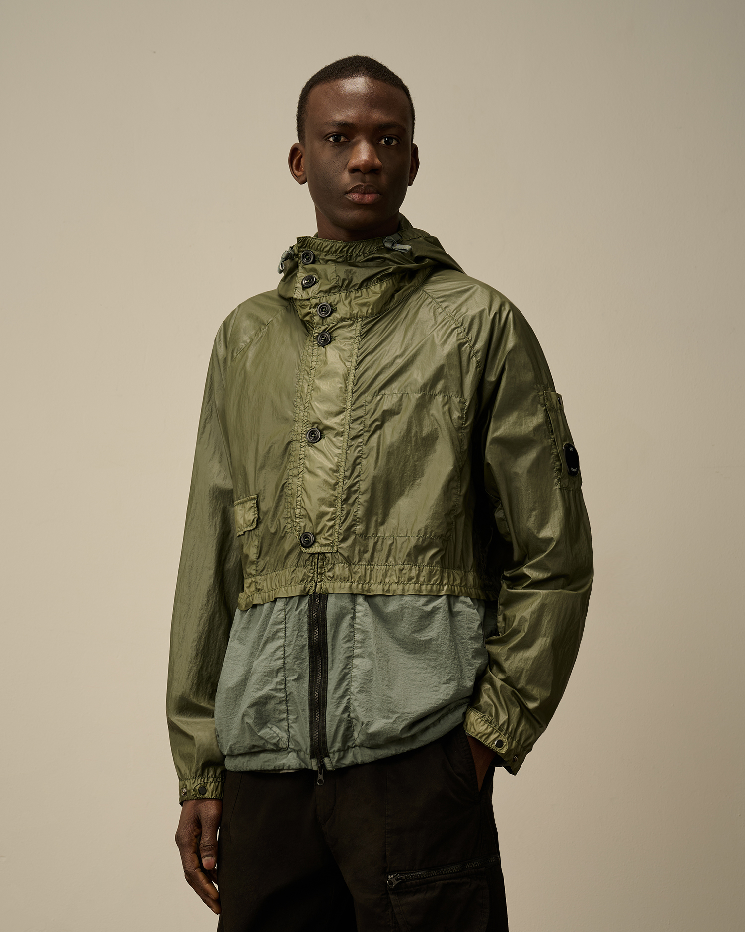 Taylon L Mixed Hooded Jacket | C.P. Company Italy Online Store