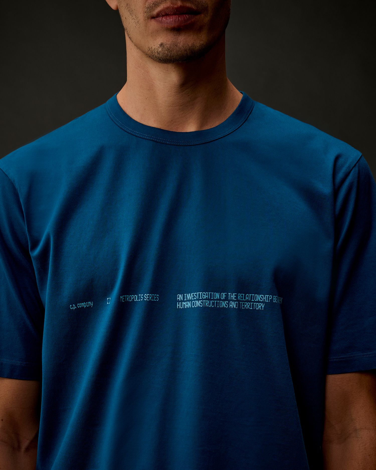 Blue Metropolis Series Mercerized Jersey Short Sleeve T-Shirt | CPC UK ...