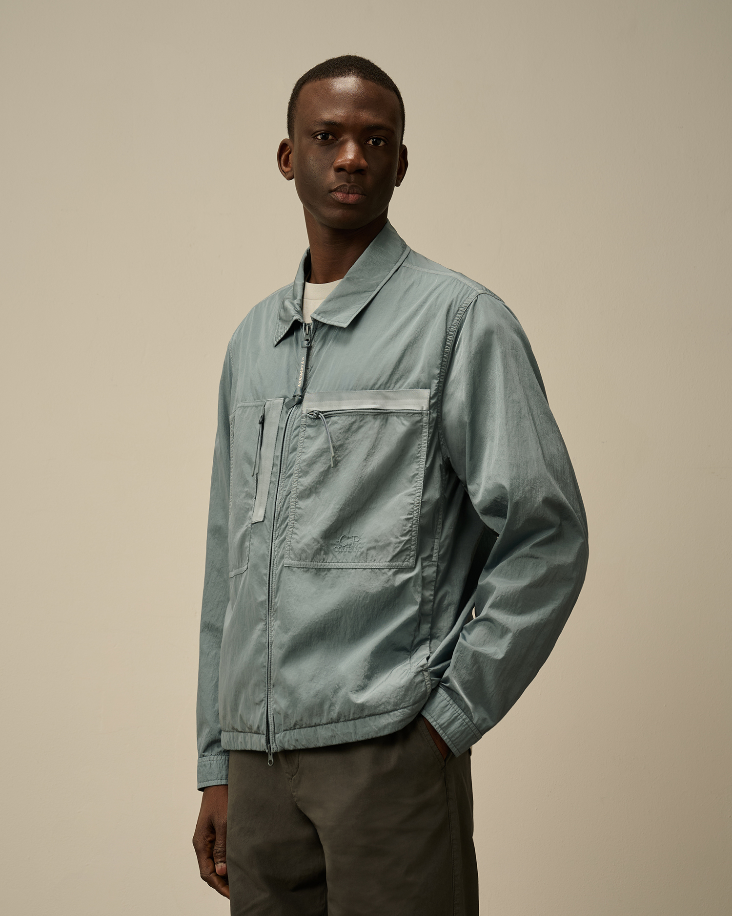 Chrome-R Chest Zip Pockets Overshirt | CPC KR Online Store