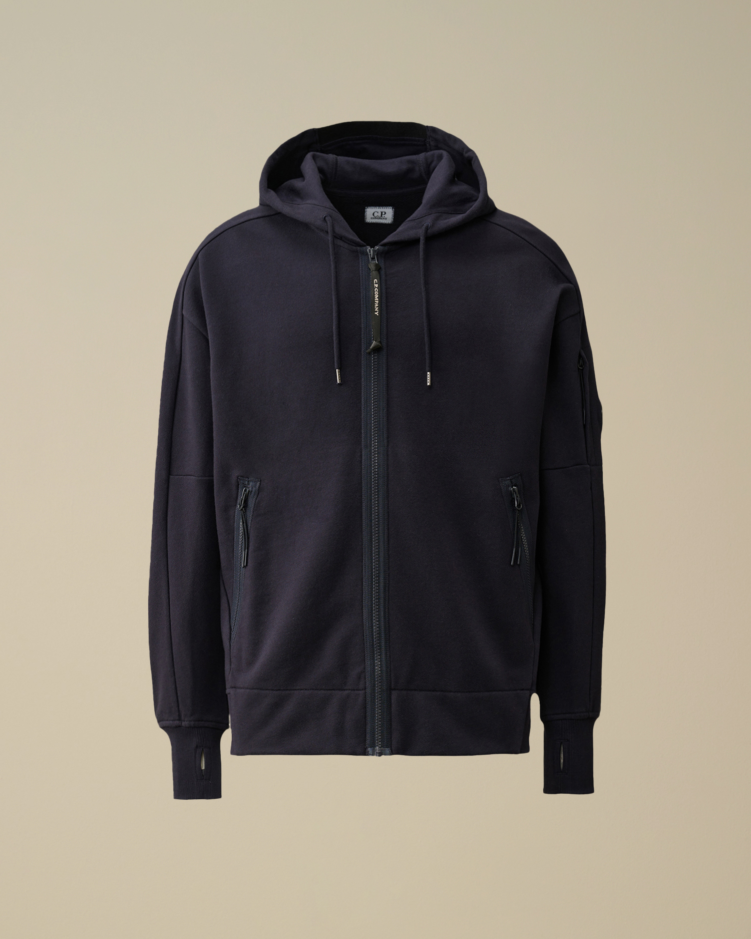 Diagonal Raised Fleece Zipped Hooded Sweatshirt | CPC USCA Online Store